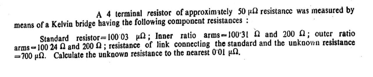 Solved A 4 terminal resistor of approximately 50 42 | Chegg.com