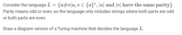 Solved Draw a diagram version of Turing machine that decides | Chegg.com