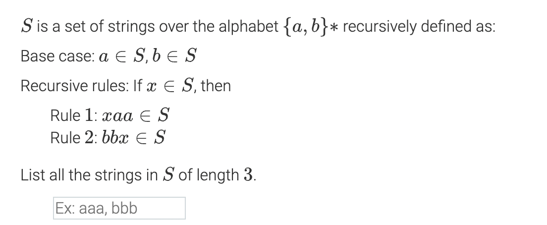 Solved S ﻿is a set of strings over the alphabet {a,b}* | Chegg.com