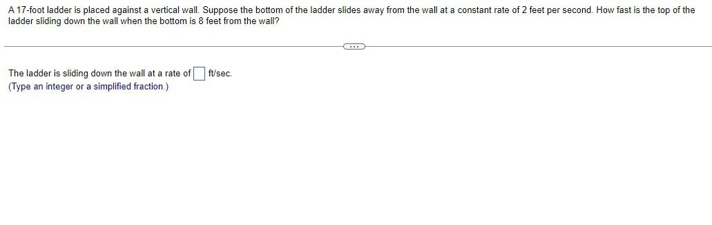 Solved A 17 -foot ladder is placed against a vertical wall. | Chegg.com