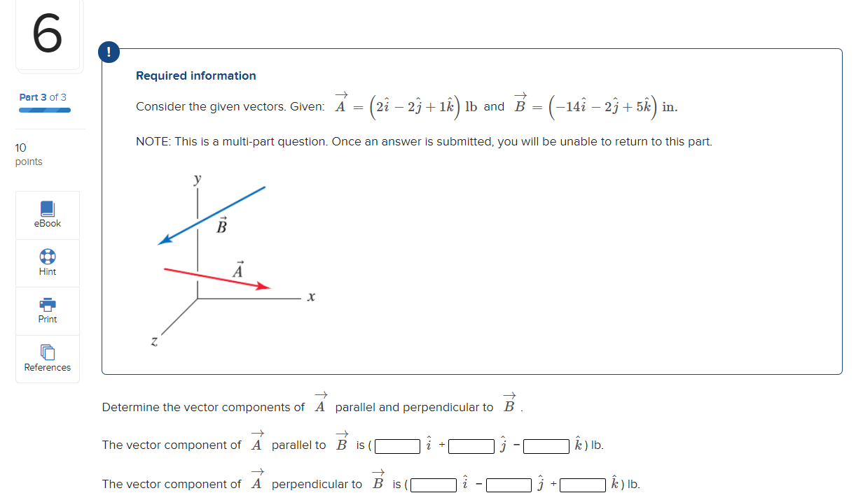 Solved Consider the given vectors. Given: A→=(2iˆ−2jˆ+1kˆ) | Chegg.com