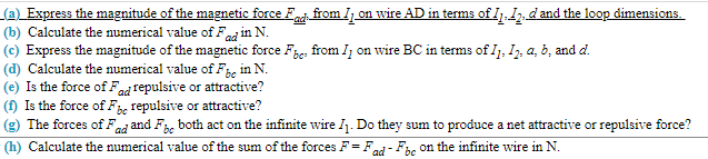 Solved An infinitely long single wire with current I1 = 1.5 | Chegg.com