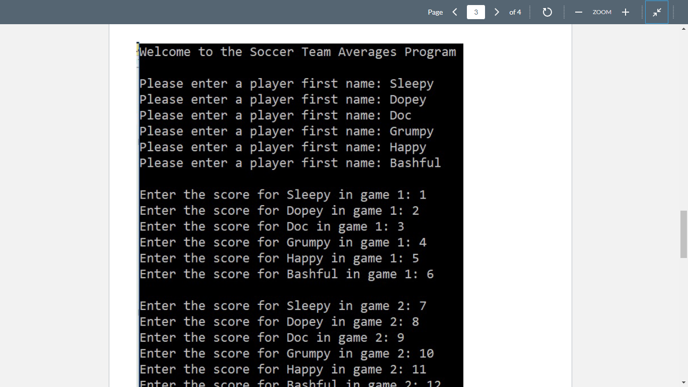 Solved PROG 110: The programming language is C# Soccer | Chegg.com