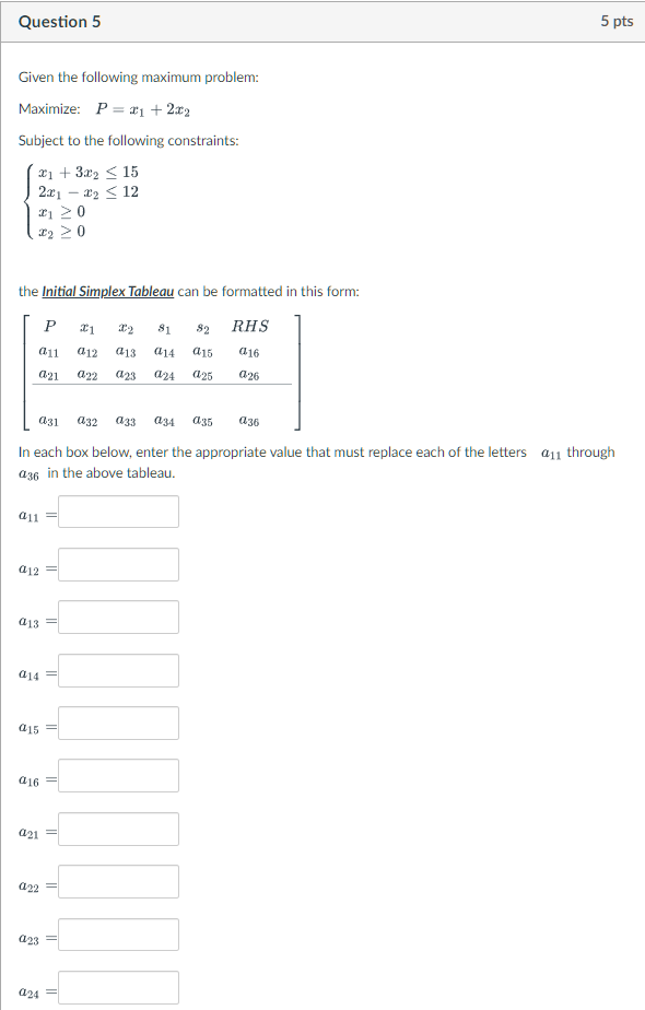 Solved Given the following maximum problem: Maximize: | Chegg.com