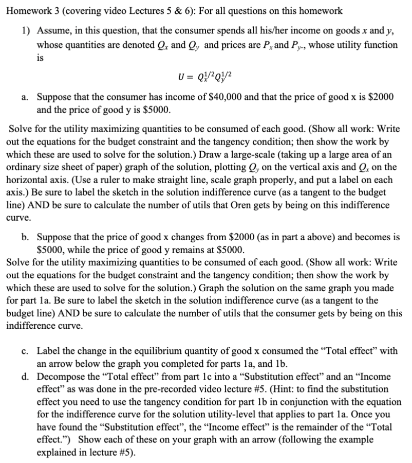 Solved Homework 3 (covering video Lectures 5 ﻿& 6): For all | Chegg.com