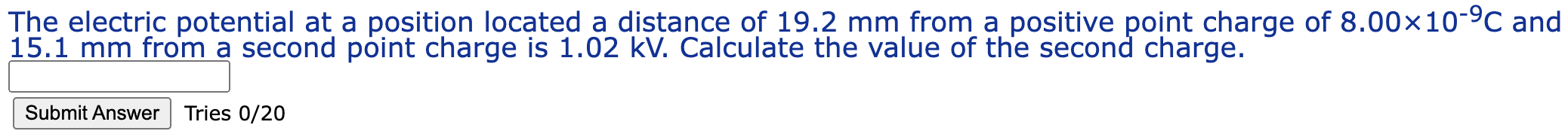 Solved The electric potential at a position located a | Chegg.com