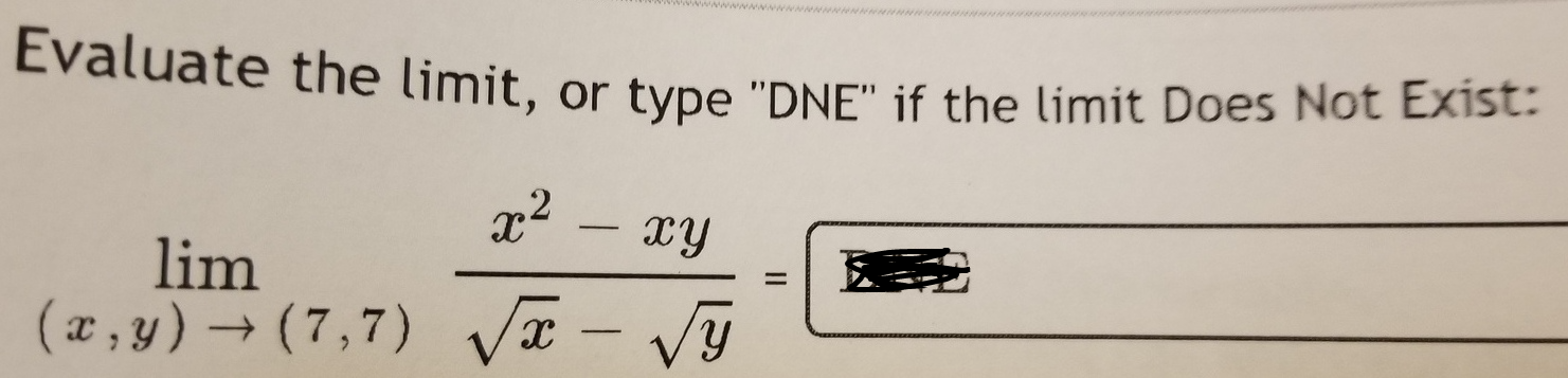 Solved Evaluate the limit, or type "DNE" if the limit Does | Chegg.com