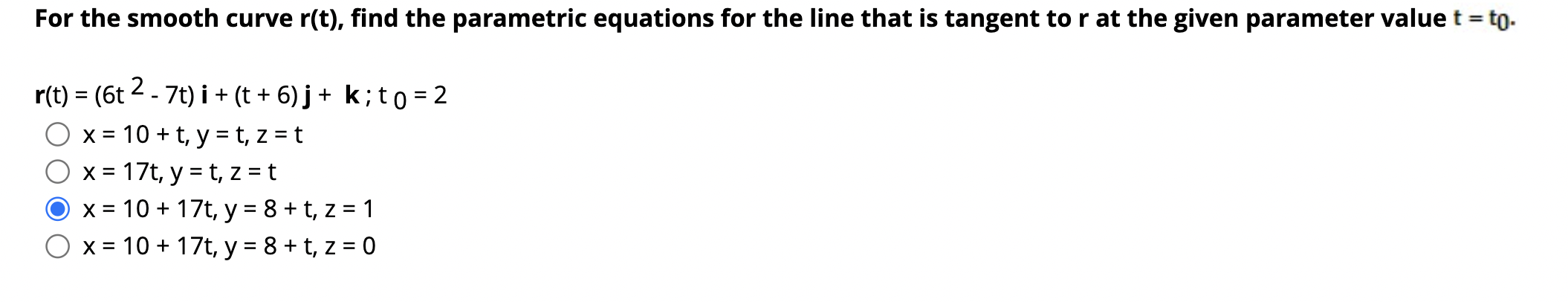 Solved For the smooth curve r(t), find the parametric | Chegg.com
