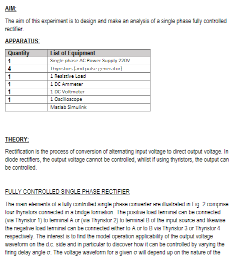 AIM: The aim of this experiment is to design and make | Chegg.com