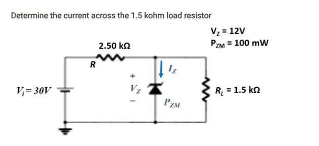 Solved Determine the current across the 1.5 kohm load | Chegg.com