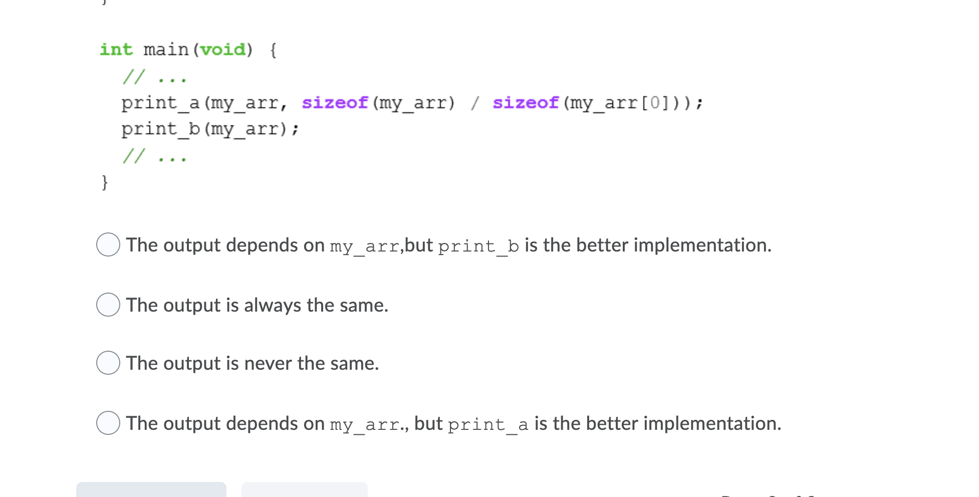 Solved Question 9 (1 point) Consider this program: void | Chegg.com