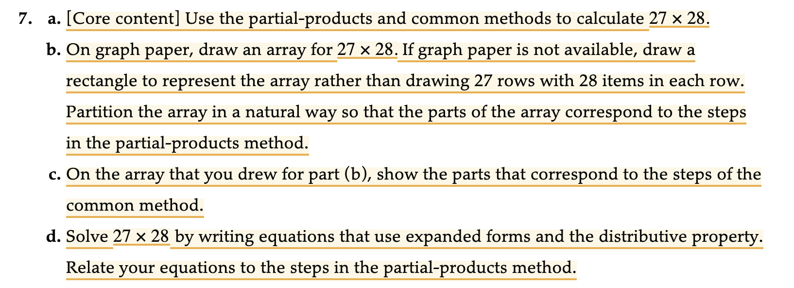 Solved 7. a. [Core content] Use the partial-products and | Chegg.com