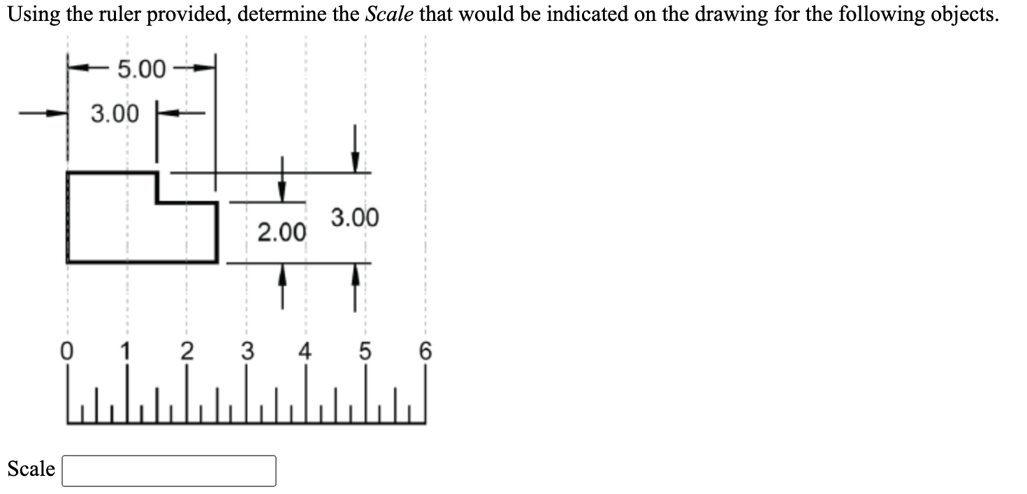 Solved Using the ruler provided, determine the Scale that | Chegg.com