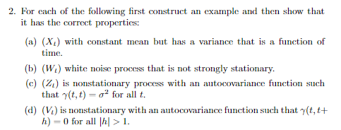Solved 2. For each of the following first construct an | Chegg.com