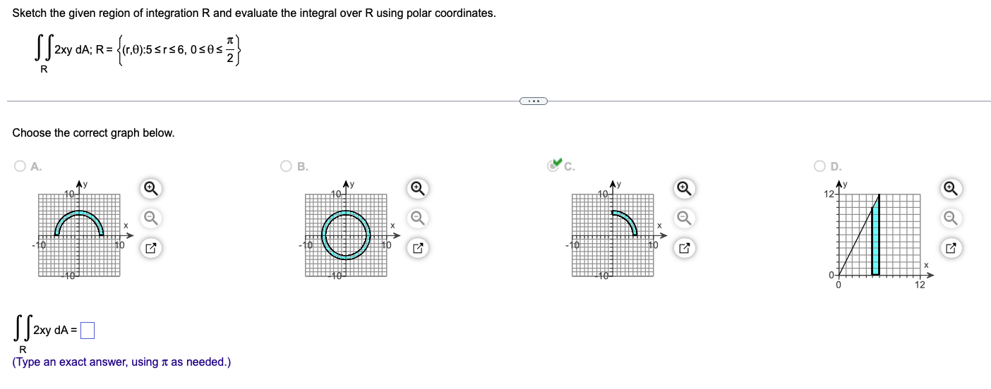 Solved Sketch the given region of integration R and evaluate | Chegg.com
