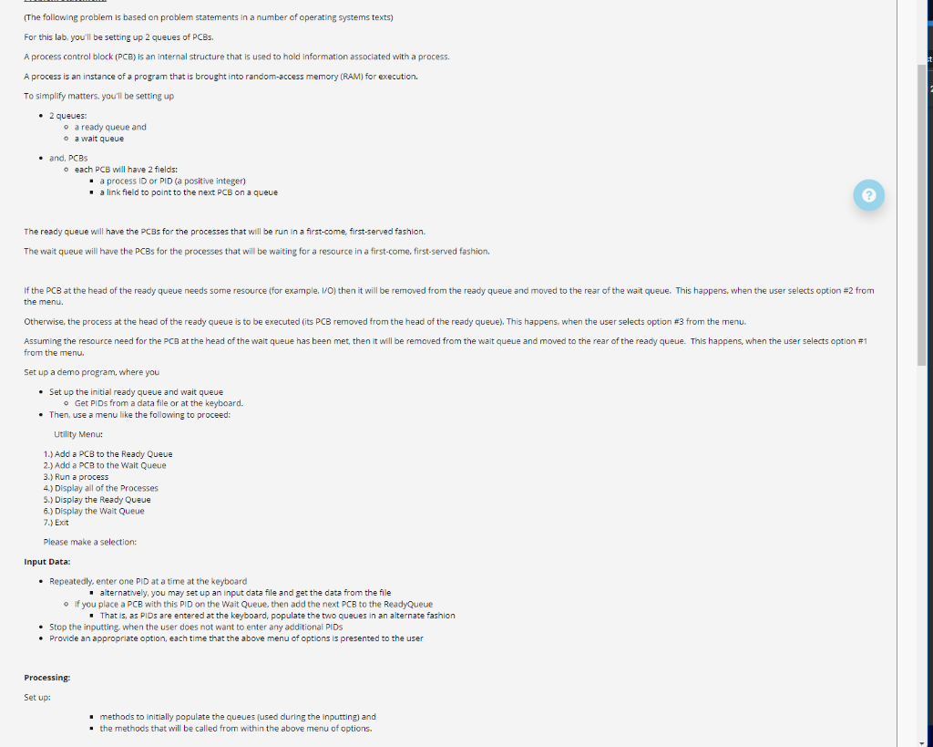 Solved (The following problem is based on problem statements | Chegg.com