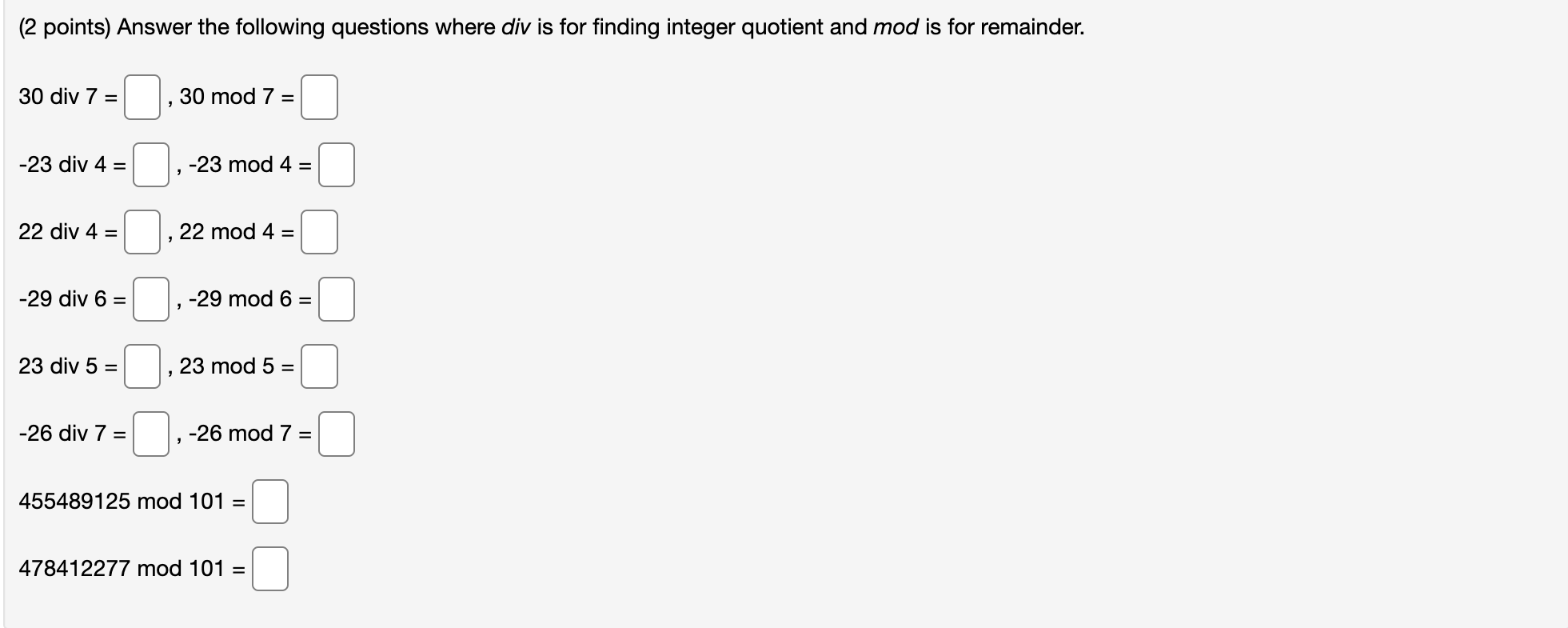 Solved (2 points) Answer the following questions where div | Chegg.com