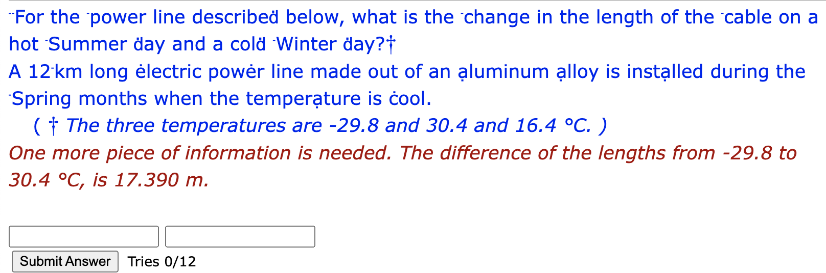 Solved For the power line described below, what is the | Chegg.com