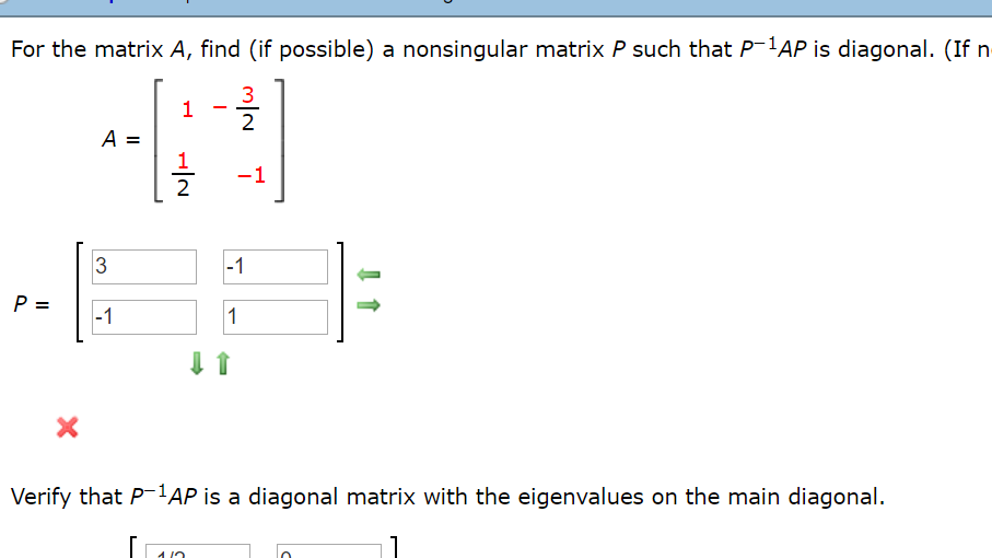 Solved For the matrix A, find (if possible) a nonsingular | Chegg.com