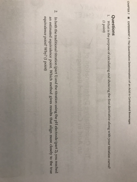 Solved CHAPTER 7EXPERIMENT 2: The Quantitative Determination | Chegg.com