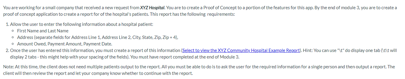 Solved In Java program.. The link for how the report looks | Chegg.com