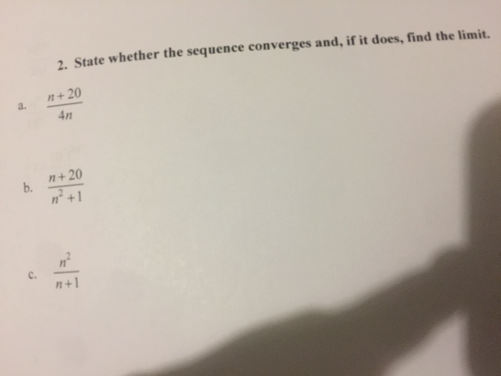 Solved State whether the sequence converges and, if it does, | Chegg.com