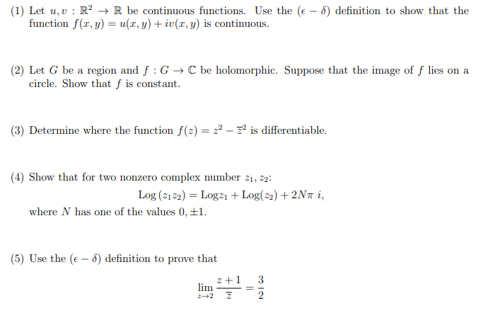 Solved (1) Let u,v:R2→R be continuous functions. Use the | Chegg.com