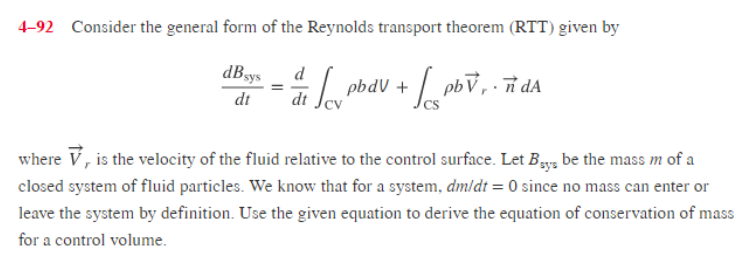 Solved 4-92 Consider the general form of the Reynolds | Chegg.com