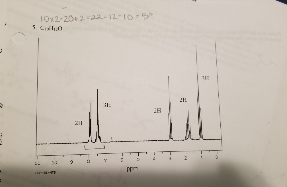 Solved 10х2=20+2=22-12-10 = 5° 5. СioH120 2- ЗН ЗН 2H 2H 2H | Chegg.com