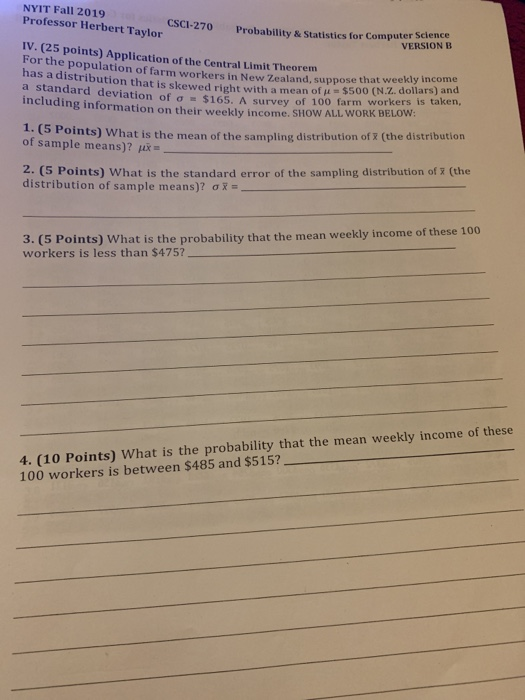 Solved NYIT Fall 2019 Professor Herbert Taylor CSCI-270 | Chegg.com