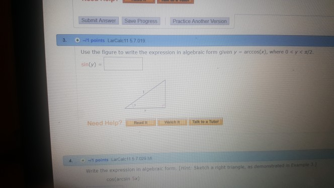 Solved Submit Answer Save Progress Practice Another Version | Chegg.com