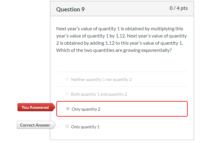 Solved Question 9 0/4 pts Next year's value of quantity 1 is | Chegg.com Solved Question 9 0/4 pts Next year's value of quantity 1 is | Chegg.com