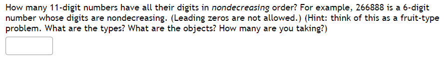 Solved How many 11-digit numbers have all their digits in | Chegg.com