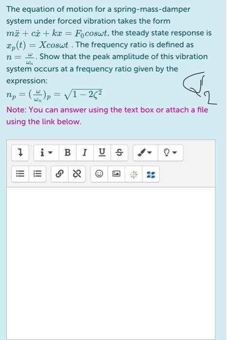 Solved For the system shown in the figure, set up the | Chegg.com