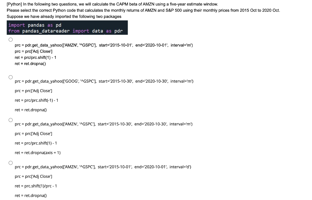 Solved [Python] In the following two questions, we will | Chegg.com