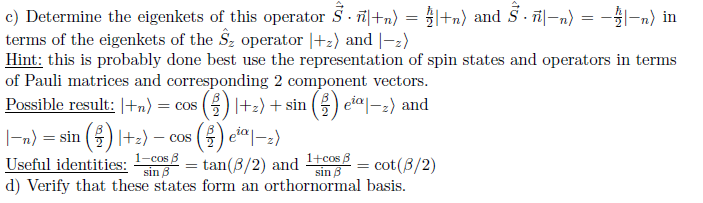 Solved Problem 1: Arbitary spin operator We consider a spin | Chegg.com