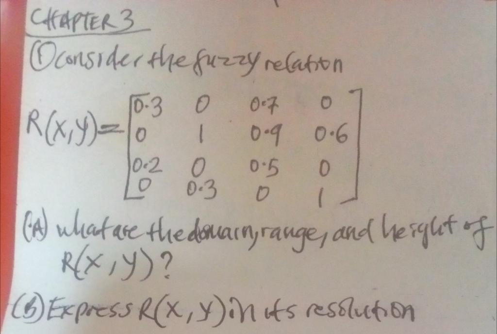 Solved 0 | CHAPTER 3 O consider the fuzzy relation 10-3 O | Chegg.com