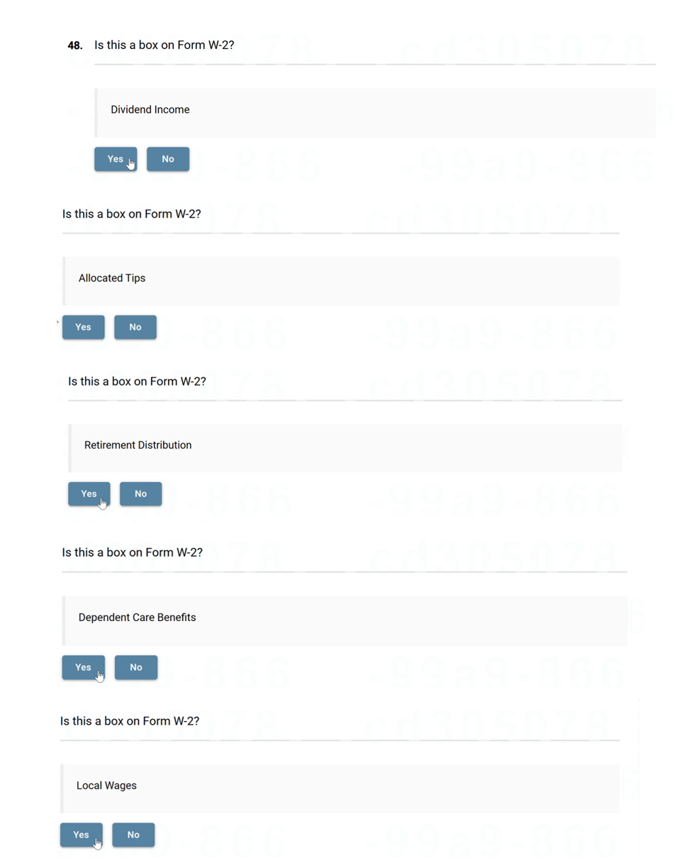 Solved 48. Is this a box on Form W-2? Dividend Income Is | Chegg.com