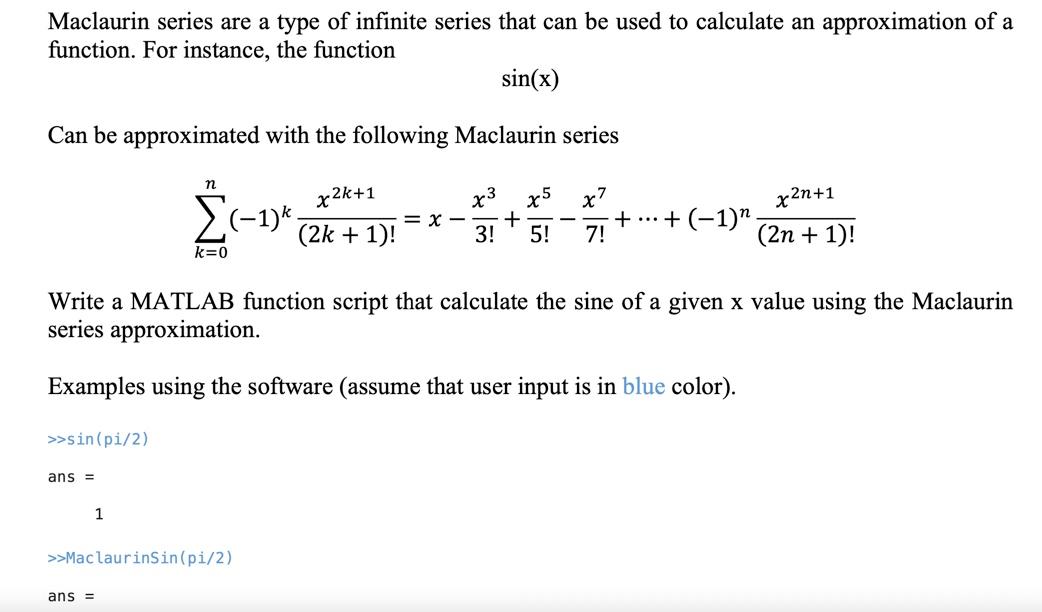 Solved Please Use Matlab No Loops And The Function Script 9411