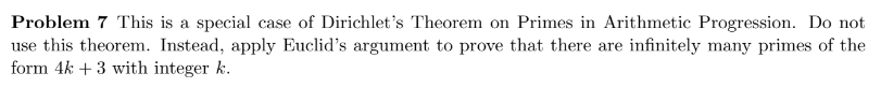 Solved Problem 7 This is a special case of Dirichlet's | Chegg.com