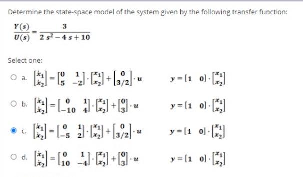 Solved Obtain the transfer function Y(s)/U(s) of the system | Chegg.com