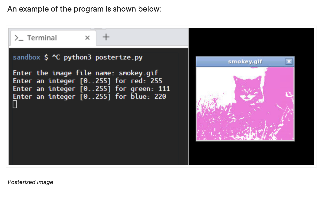 Solved An example of the program is shown below: \rangle\( | Chegg.com