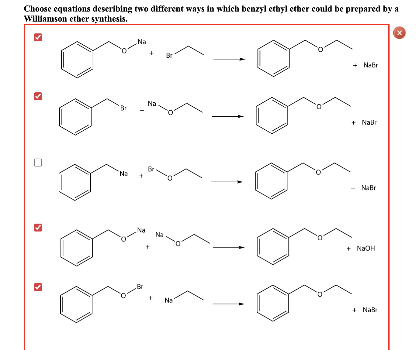 Solved Choose equations describing two different ways in | Chegg.com
