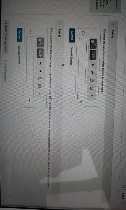 Solved Problem 24.47 Pal In one type of computer keyboard, | Chegg.com