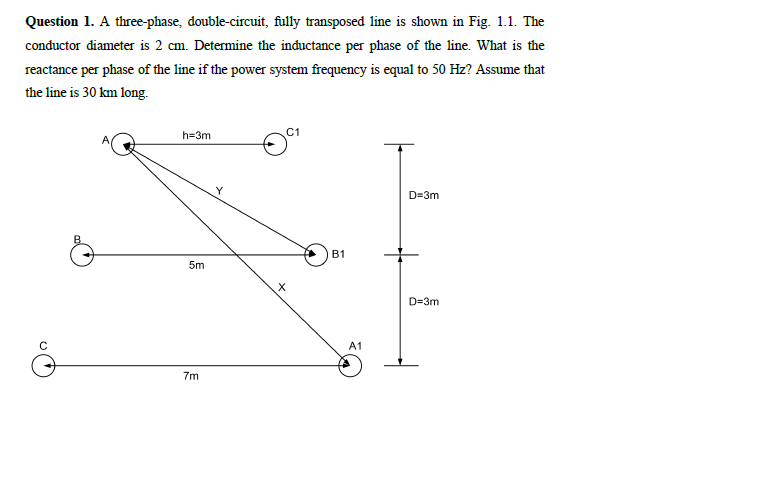 Solved Question 1 A Three Phase Double Circuit Fully