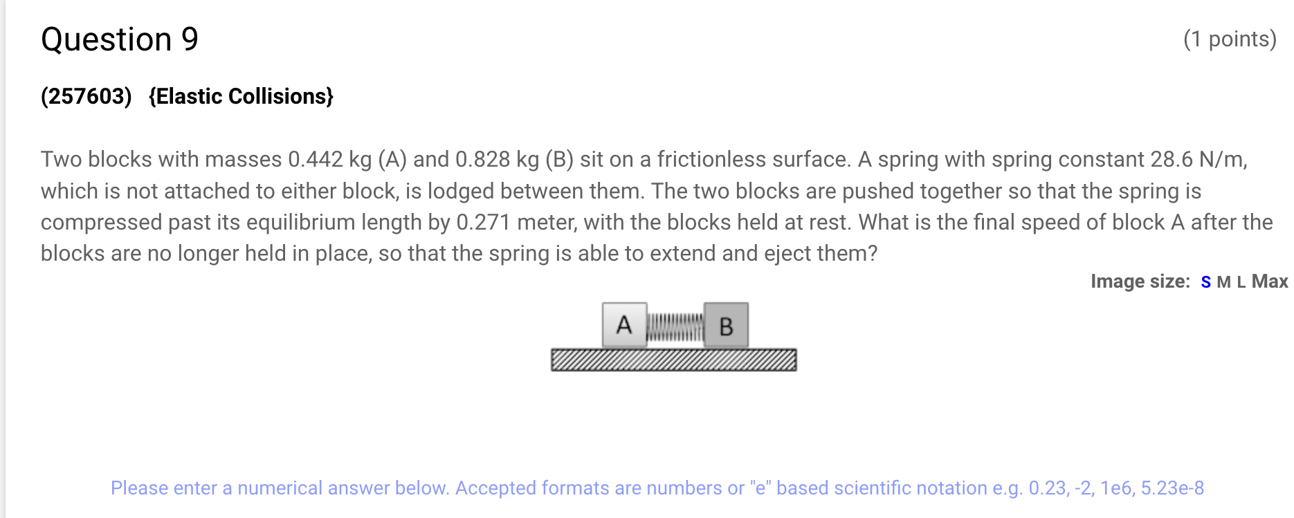 Solved Two blocks with masses 0.442 kg( A) and 0.828 kg( B) | Chegg.com