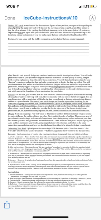 Ice Cube Investigation THE SCENE: It is the late | Chegg.com