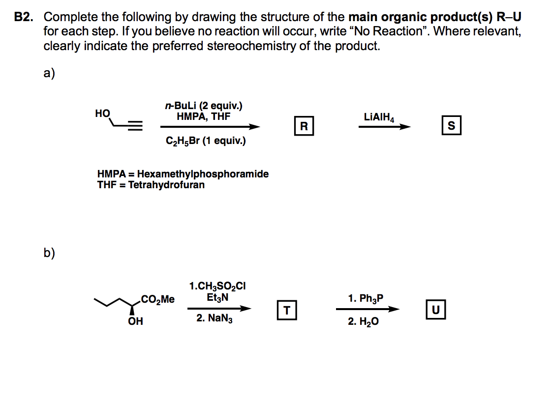 Solved B2. Complete the following by drawing the structure | Chegg.com