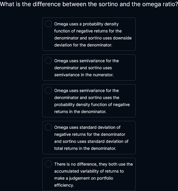 What is the difference between the sortino and the | Chegg.com