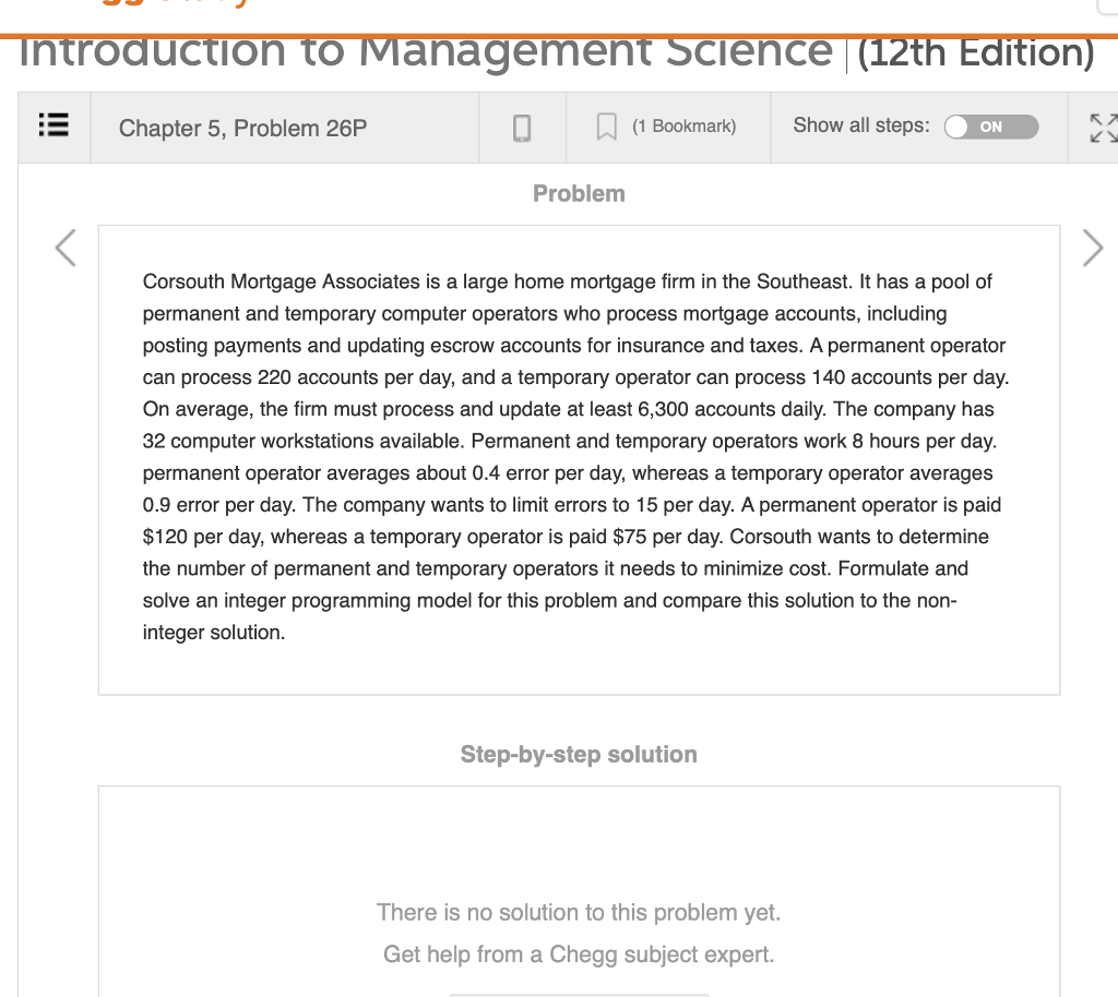 Solved Introauction to Vanagement Science (12th Edition) | Chegg.com